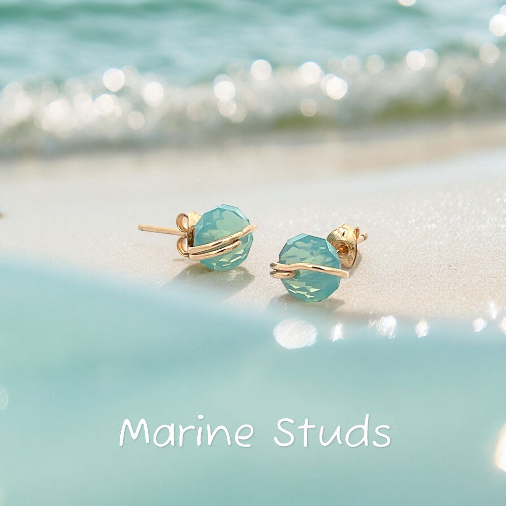 Marine Earrings | Crystal Stud Collection – Summer Gems